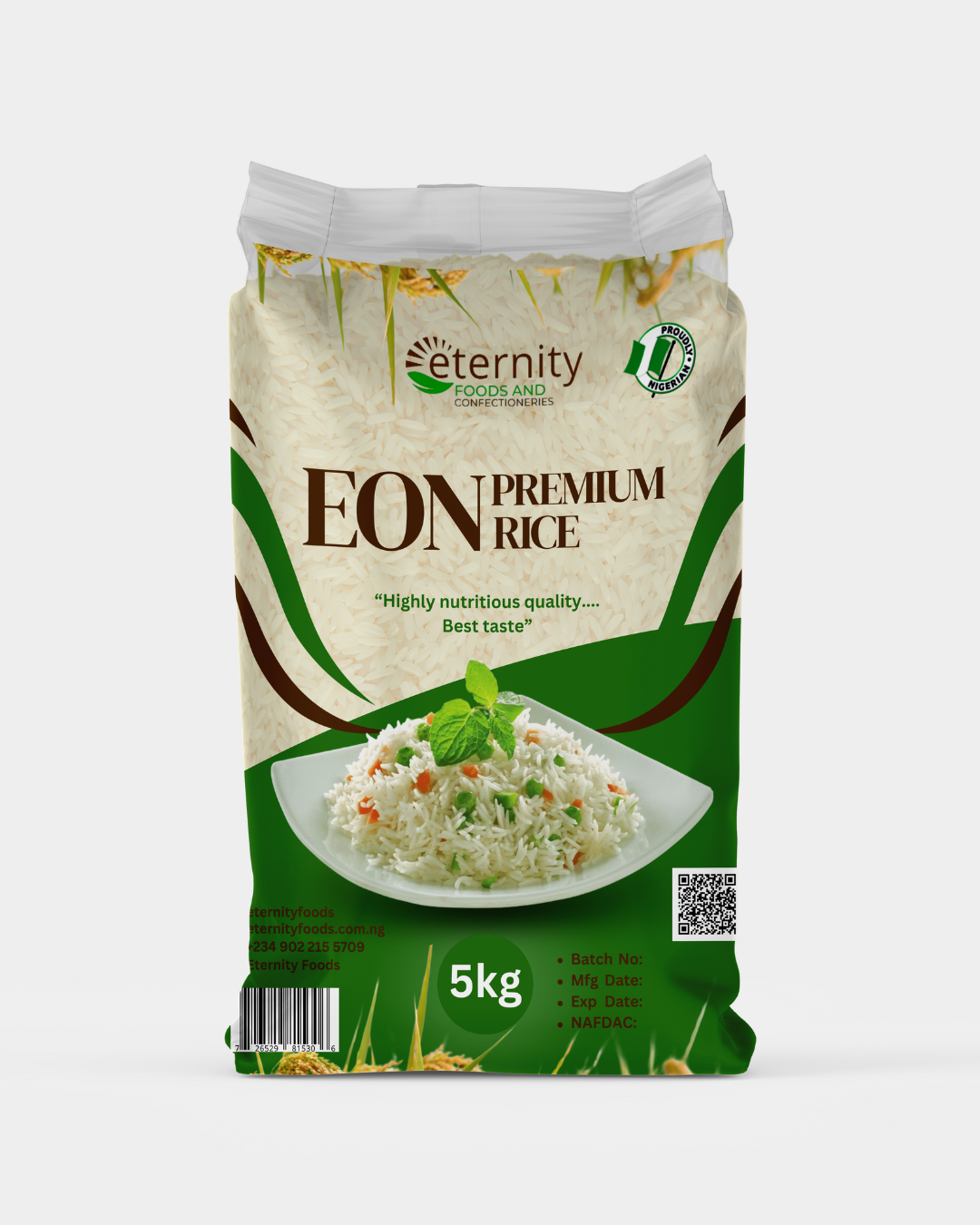 EON WHITE RICE (25kg) - Eternity Foods