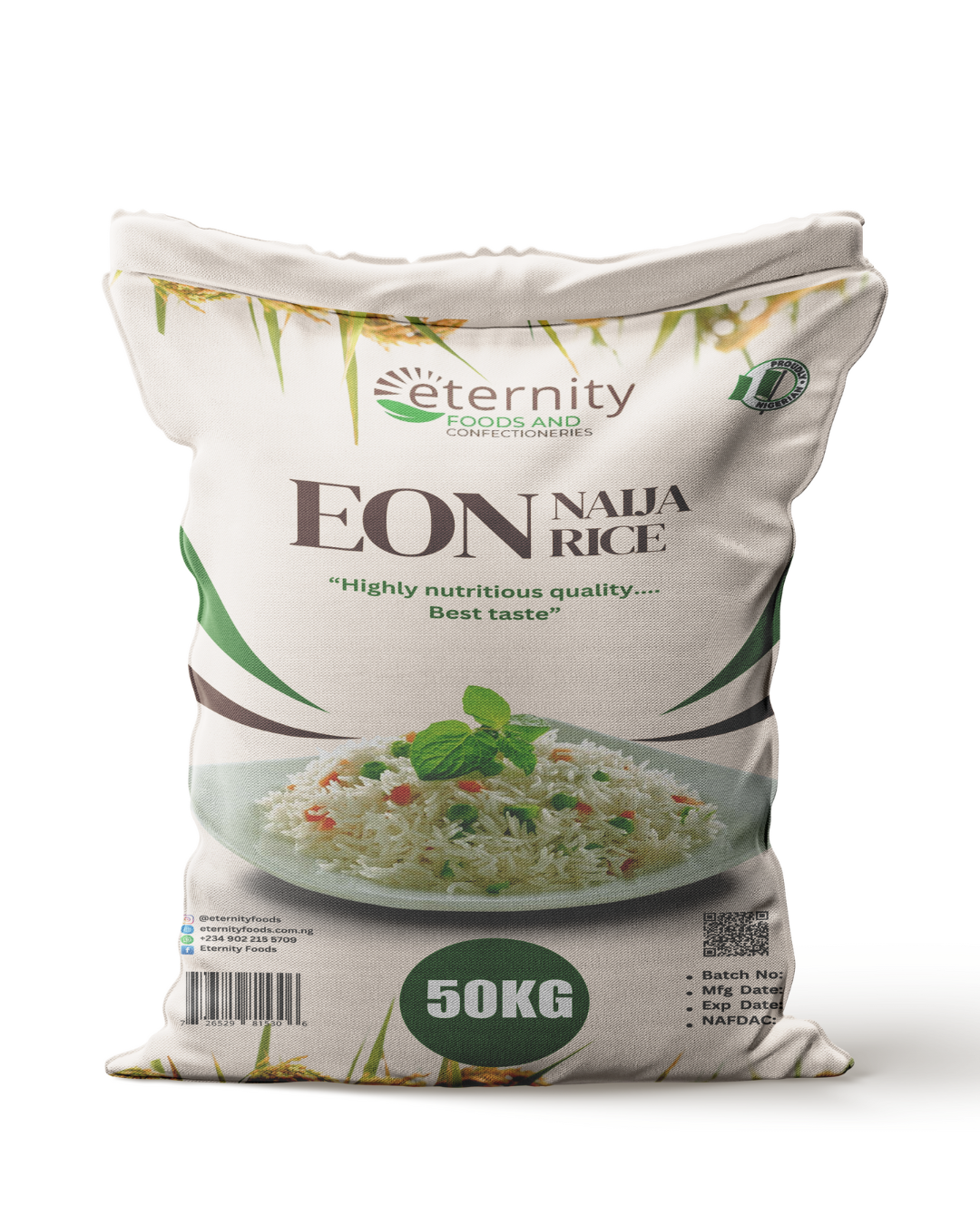 EON WHITE RICE (50kg) - Eternity Foods